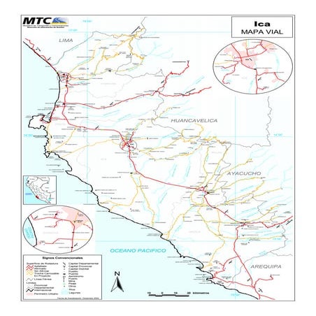 Mapa vial del departamento de Ica | PDF