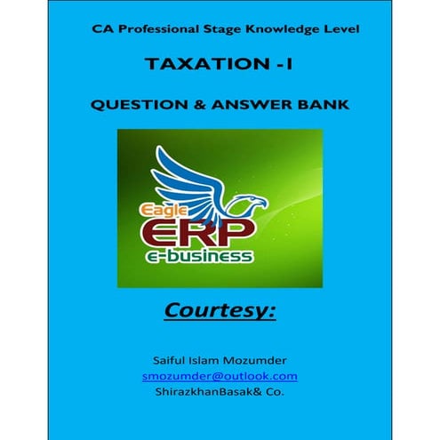 Icab knowledge level taxation i suggested answer may june 2010 - nov ...