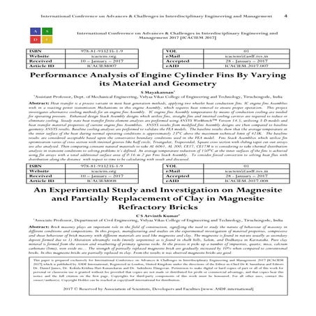 Performance Analysis of Engine Cylinder Fins By Varying its Material and Geometry | PDF
