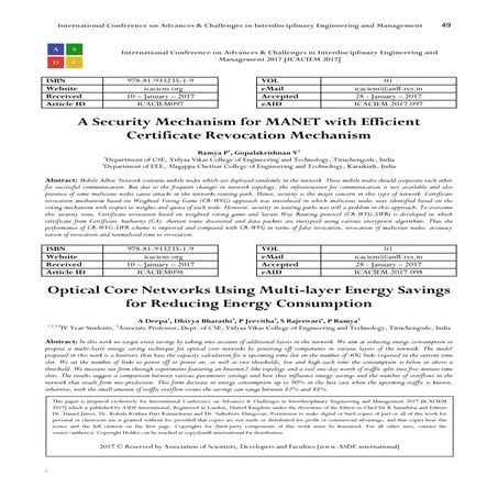 A Security Mechanism for MANET with Efficient Certificate Revocation ...