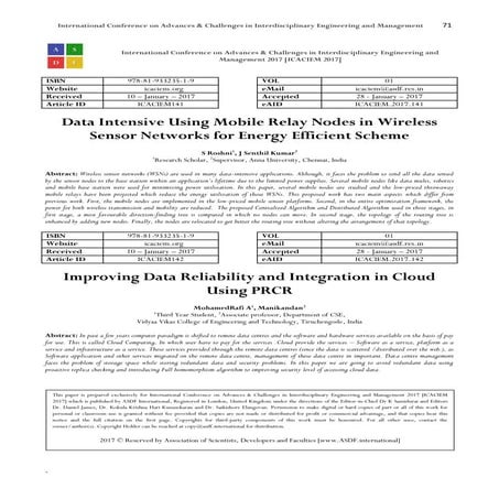 Data Intensive Using Mobile Relay Nodes in Wireless Sensor Networks for Energy Efficient Scheme ...