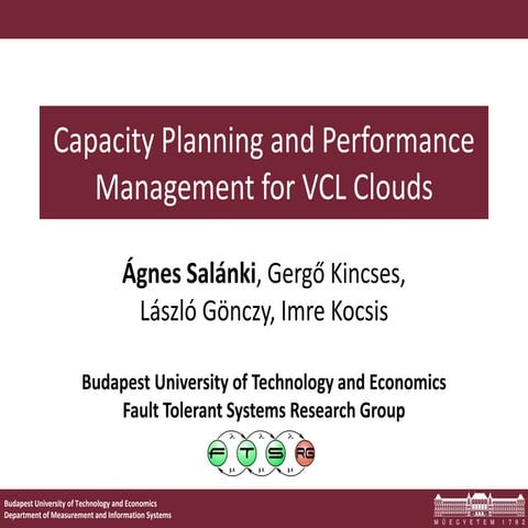Capacity Planning and Performance Management for VCL Clouds | PPT