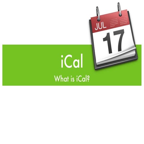 iCal @ MLC | PPT