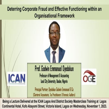 Deterring Corporate Fraud and Effective Functioning within an ...
