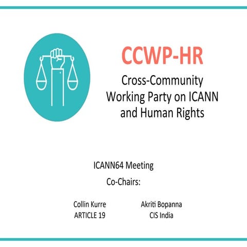 CCWP-HR session at ICANN64 Kobe (March 2019) | PPT