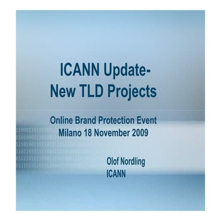 Icann Presentation @OBP Milano 18 novembre2009 | PDF
