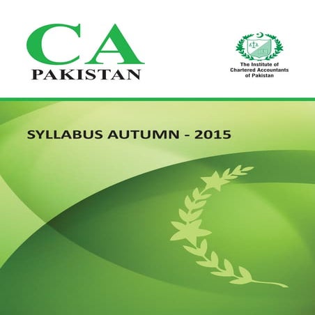 Icap syllabus-2015 | PDF