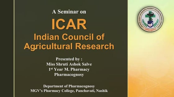Indian Council of Agricultural Research (ICAR) | PPT