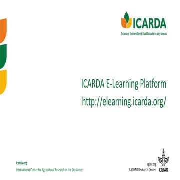 ICARDA E-Learning platform 2018 | PPT