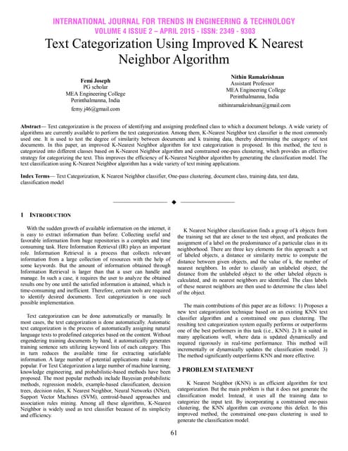 Comparative analysis of algorithms classification and methods the presentation of Web documents ...