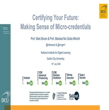 Certifying Your Future: Making Sense of Micro-credentials | PDF