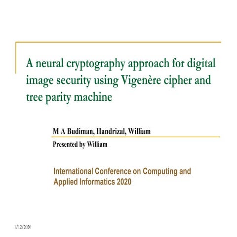 A Neural Cryptography Approach For Digital Image Security Using Vigenere Cipher And Tree Parity 