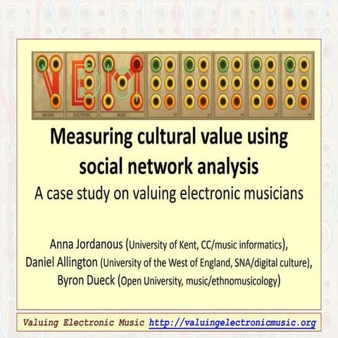 Cultural Value Project Professor Geoffrey Crossick | PPT