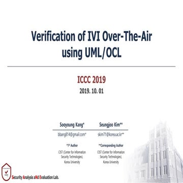 Verification of IVI Over-The-Air using UML/OCL | PDF