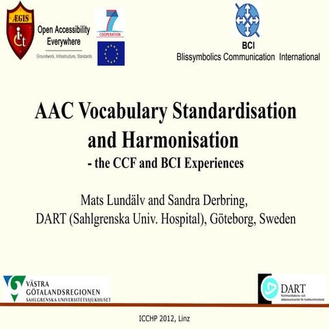 AAC vocabulary standardisation and harmonisation | PPT