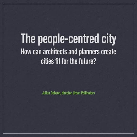 The people-centred city | PDF