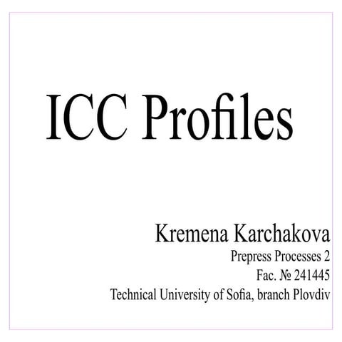 ICC Profiles | PDF