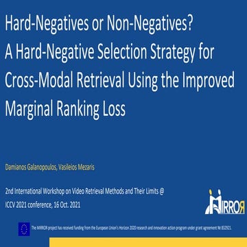 Hard-Negatives Selection Strategy for Cross-Modal Retrieval | PDF ...