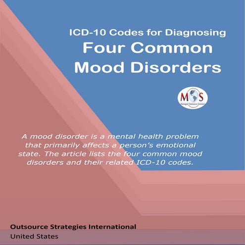 ICD-10 Codes for Diagnosing Four Common Mood Disorders | PDF | Mental ...