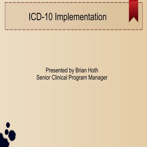 Icd 10 implementation information and plan | PPT