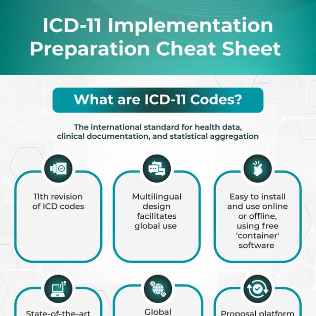 ICD-11 Implementation Preparation Cheat Sheet | PDF