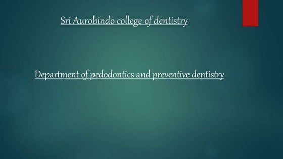 Pedodontic treatment triangle | PPTX | Dental Health | Diseases and ...