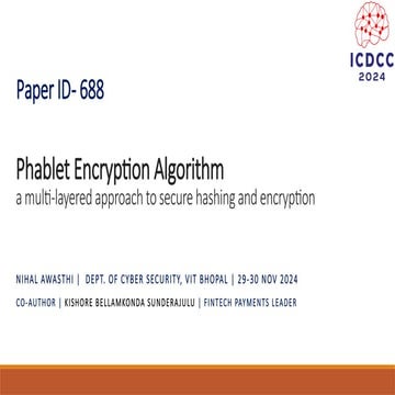 ICDCC_Paper ID - 688 "Phablet Encryption Algorithm : a multi-layered ...