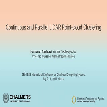 Continuous and Parallel LiDAR Point-cloud Clustering | PPT