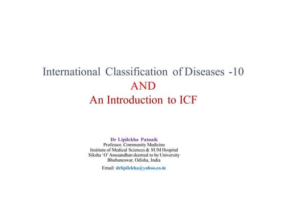 International classification of diseases | PPTX