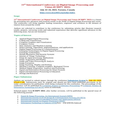 ICDIPV 202514th International Conference on Digital Image Processing ...