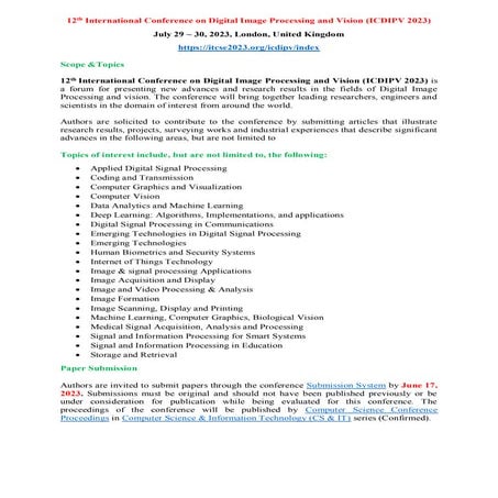 ICDIPV 202514th International Conference on Digital Image Processing ...