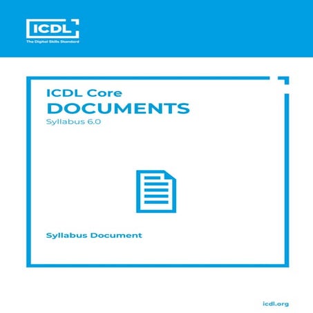 ICDL Course Module 3 - Documents Syllabus | PDF