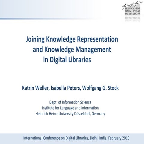Joining Knowledge Representation and Knowledge Management in Digital ...