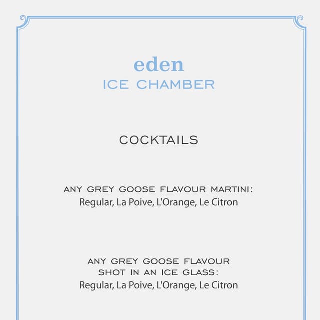 Ice Bar Menu | PDF