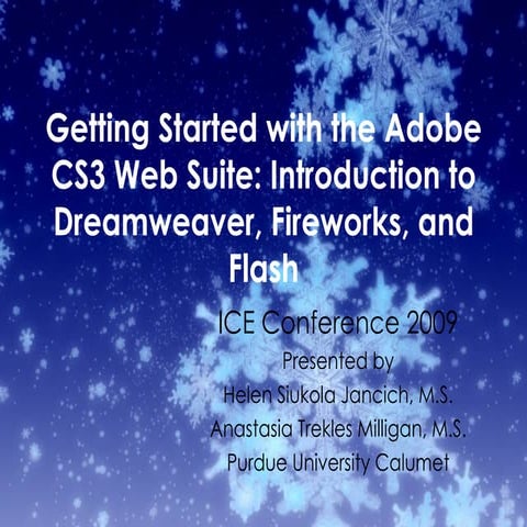 Intro to Adobe CS3 slides | PPT