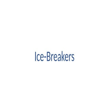 Engaging Ice-Breakers and Classroom Expectations for Students | PPTX