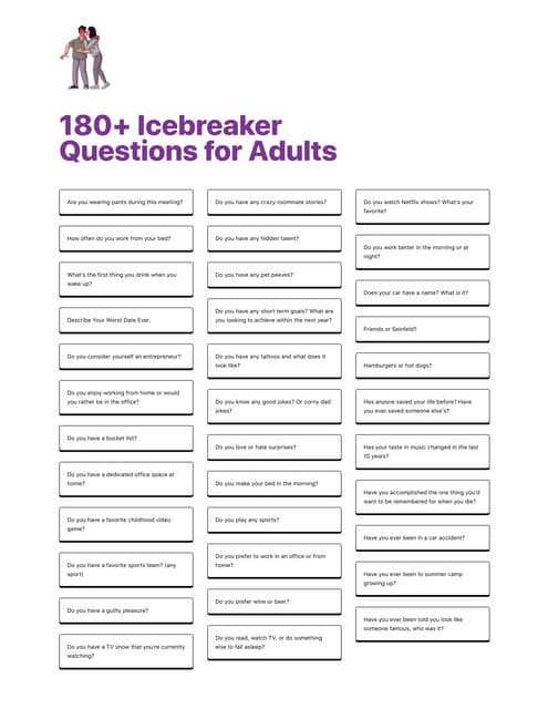 Icebreaker questions-for-work | PDF
