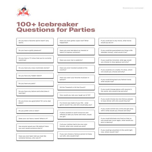 Icebreaker questions-for-parties | PDF