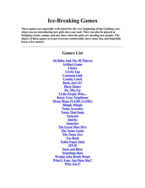 Team building games that your team will love to play | PDF