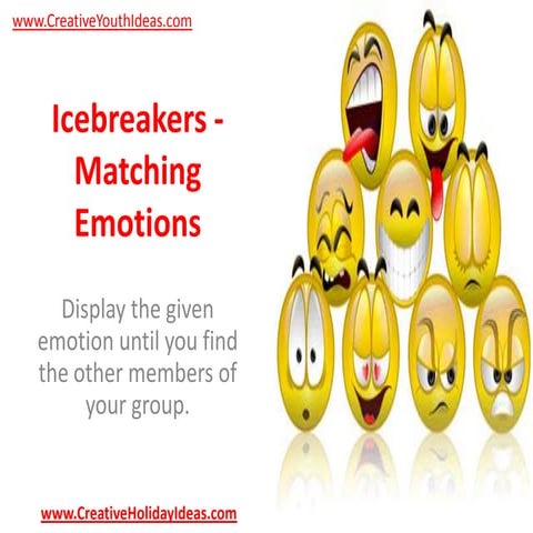 Icebreakers - Matching Emotions | PPTX | National & Civic Holidays ...