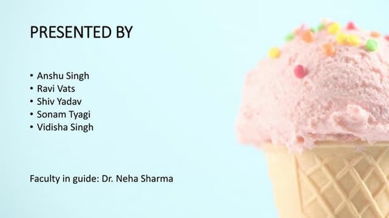 Ice Cream Processing | PPT