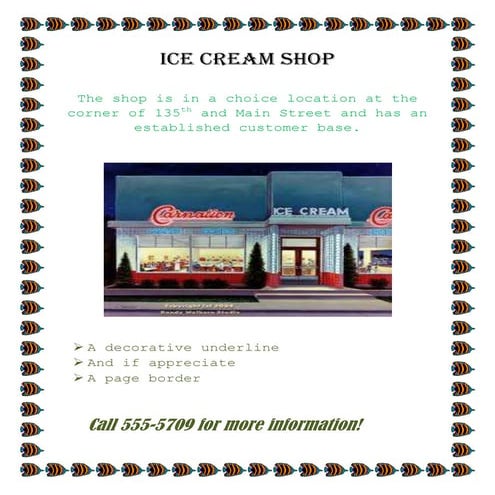 Ice cream shop | DOCX