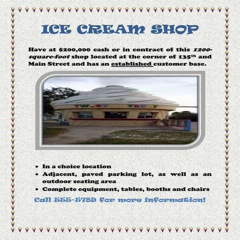 Ice cream shop | DOCX