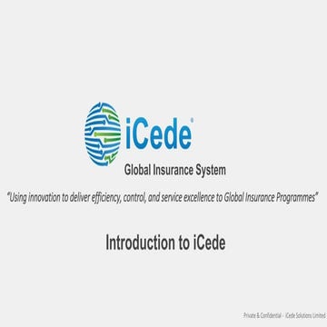 Startup InsurTech Award - iCede | PPTX