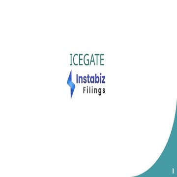 ICEGATE: Simplifying Customs and Trade Processes | PPTX