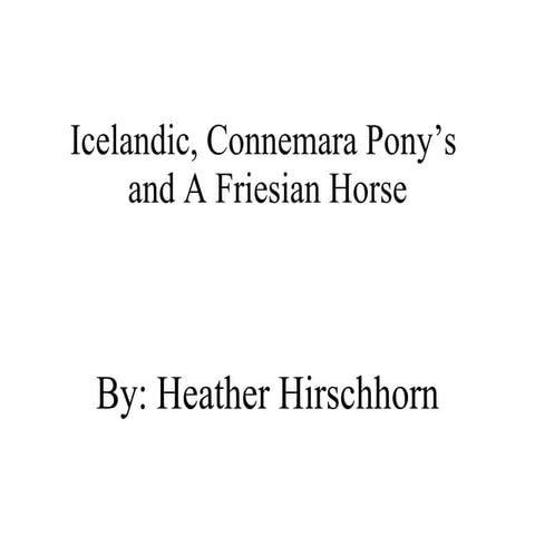 Icelandic, connemara and friesian pony’s | PPT