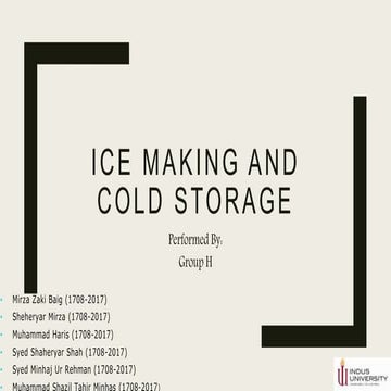 Ice making and manufacturing | PPTX