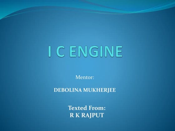 Internal combustion engine | PPT