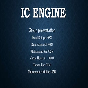 Ic ENGINE final.pptx | Chemistry | Science