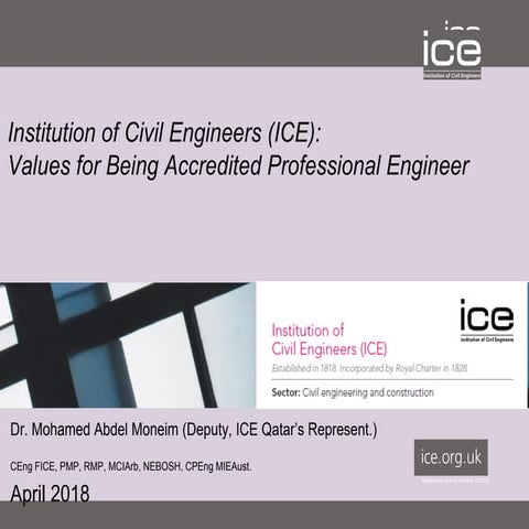 Values of ICE Professional Registeration | PDF | Civil Engineering ...